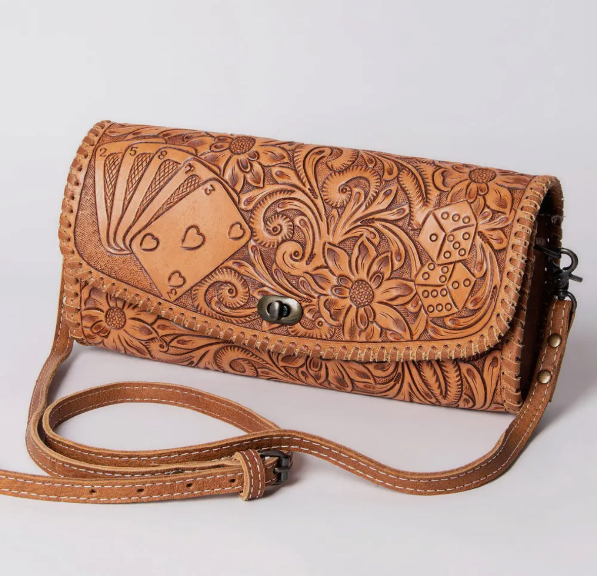 Ace Tooled Leather Purse – Cross H Tack & Decor